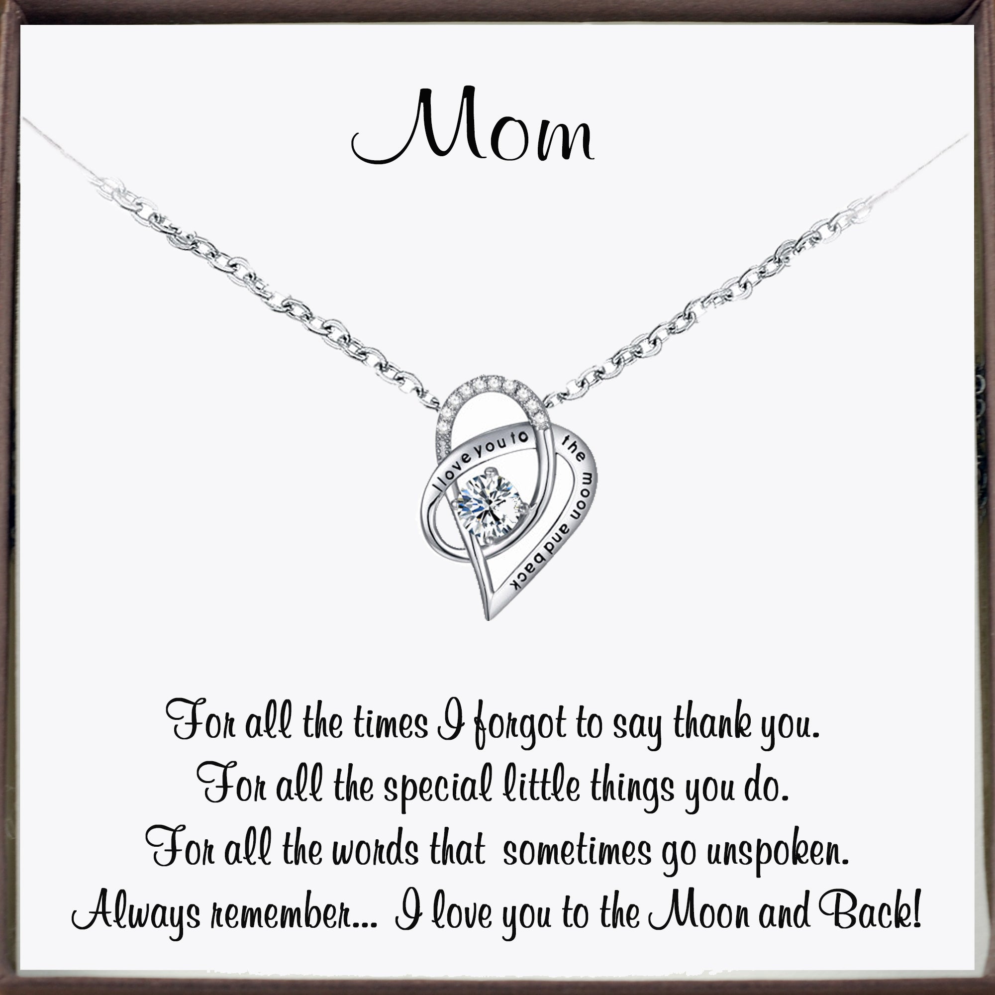 to My Mom I Love You to The Moon Back
