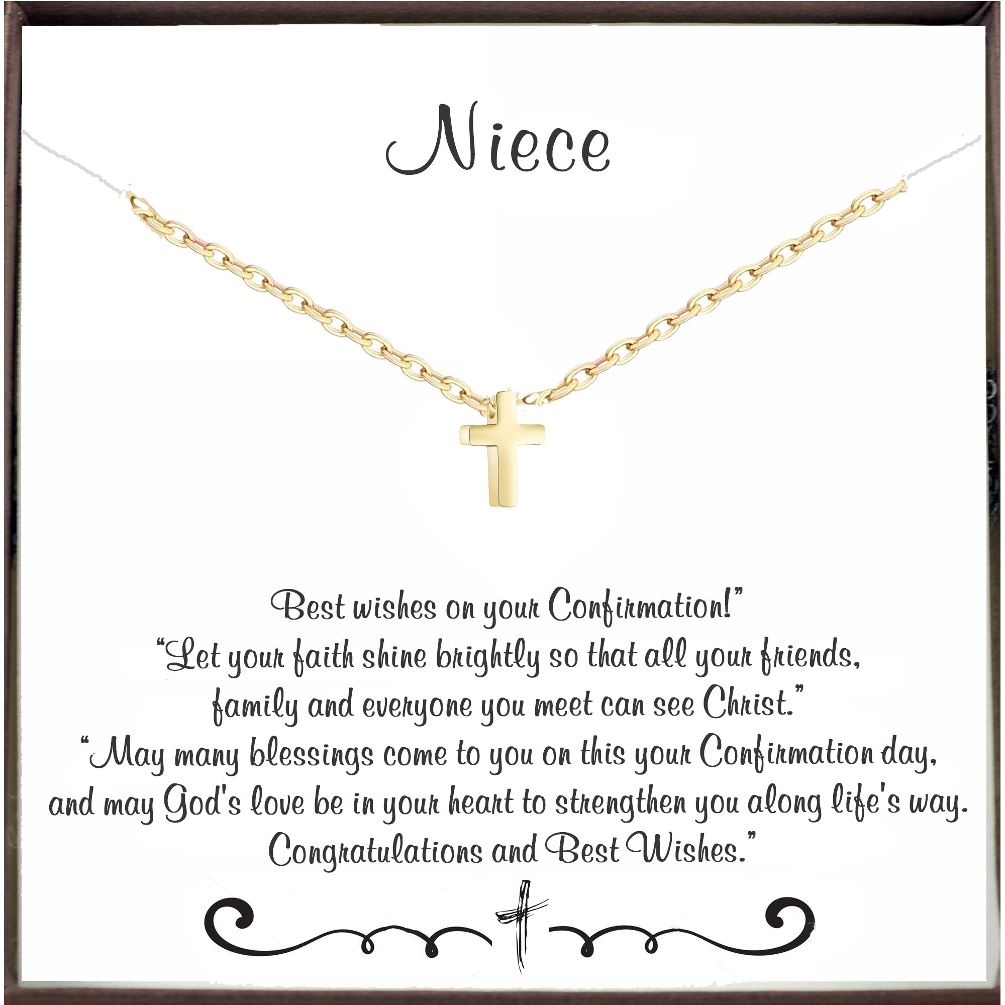 Confirmation Cross Necklace for Niece – Godfullness