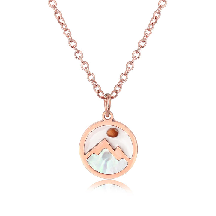 Mountain and mustard seed necklace store